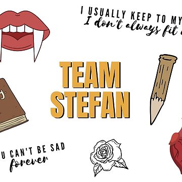 "Team Stefan Vampire Pack" Sticker for Sale by myabstractmind | Redbubble