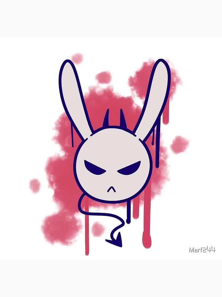 "Demon Bunny(Drippy)" Poster for Sale by Marf244 | Redbubble