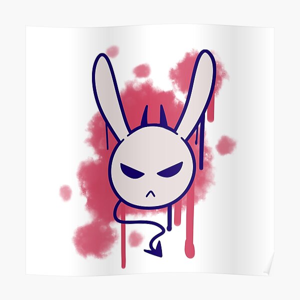 "Demon Bunny(Drippy)" Poster for Sale by Marf244 | Redbubble
