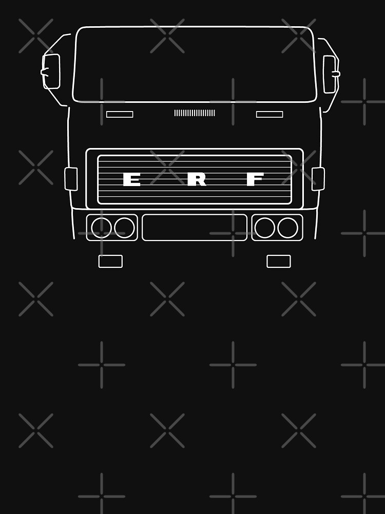 "Classic ERF C Series heavy lorry white outline graphic" T-shirt by ...