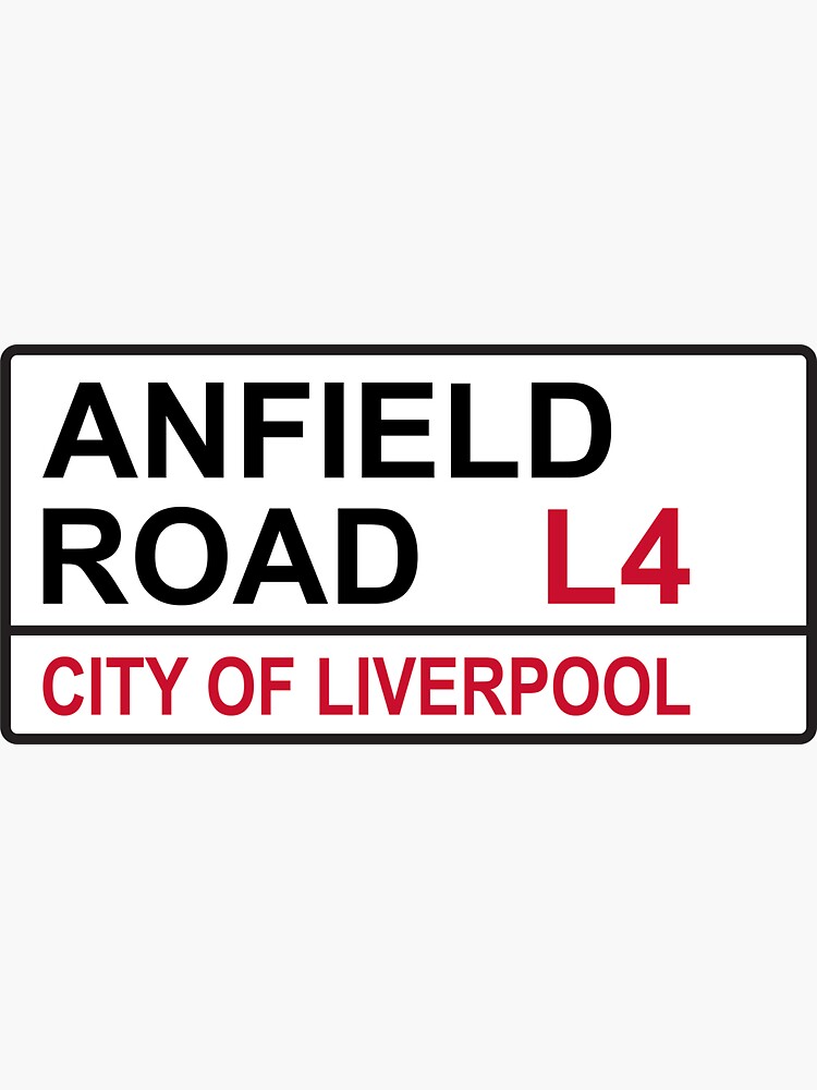 Pegatina «Liverpool Anfield Road Football Street Sign» de DelfDesign ...