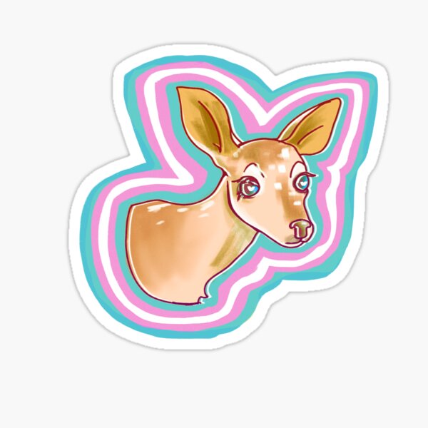 "Trans Deer!?" Sticker for Sale by Frogphase | Redbubble