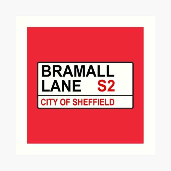 "Sheffield Football Team Bramall Lane Street Sign" Art Print by ...