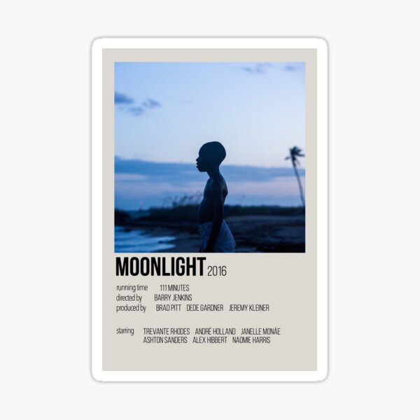 "Moonlight movie poster" Sticker for Sale by emilyfdowell | Redbubble