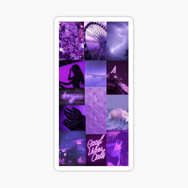 "purple collage aesthetic" Sticker for Sale by shivanihowe | Redbubble