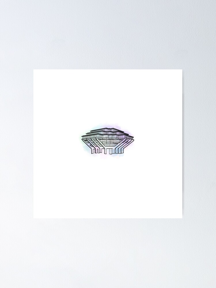 "Geisel library outline" Poster for Sale by emk817 | Redbubble