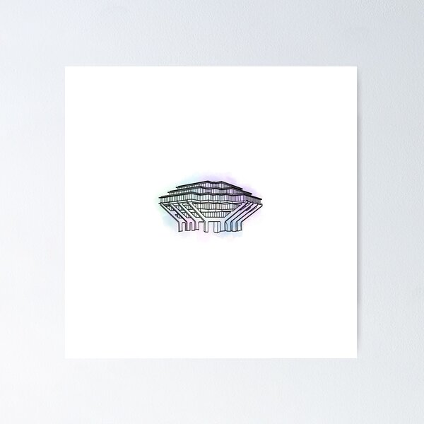 "Geisel library outline" Poster for Sale by emk817 | Redbubble