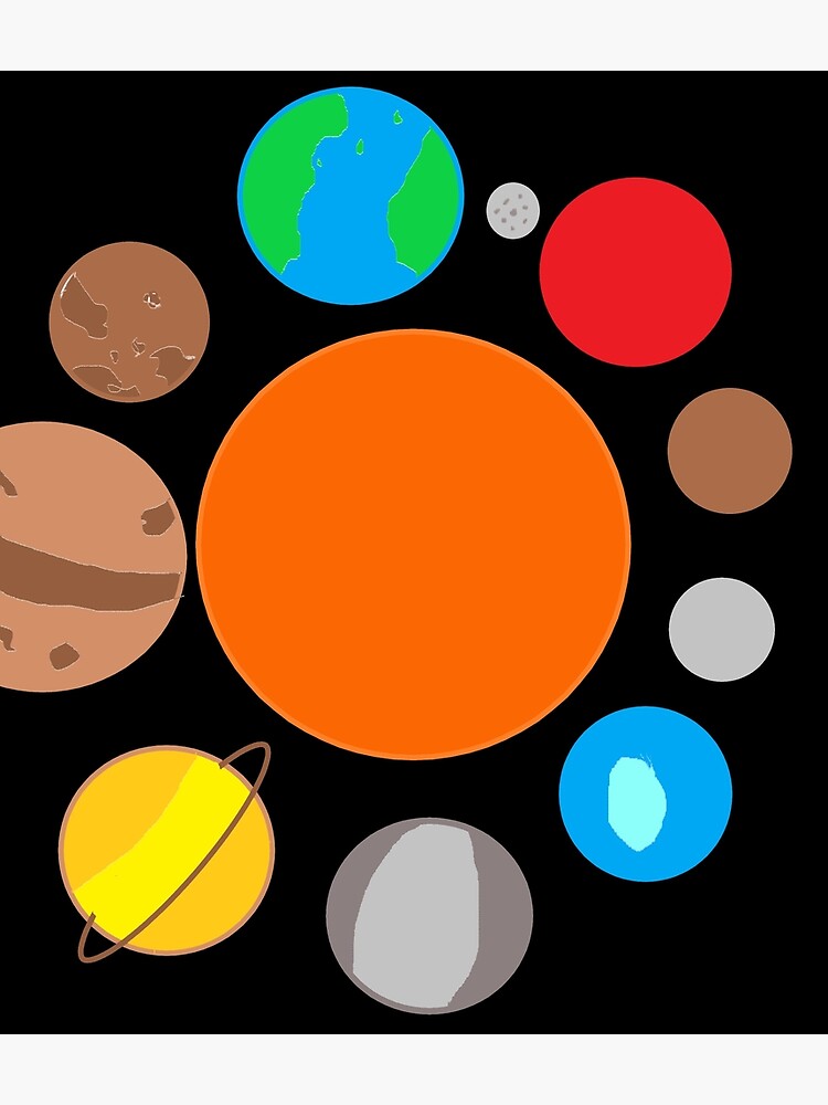 "solar system in 2d" Poster by cutenyan | Redbubble