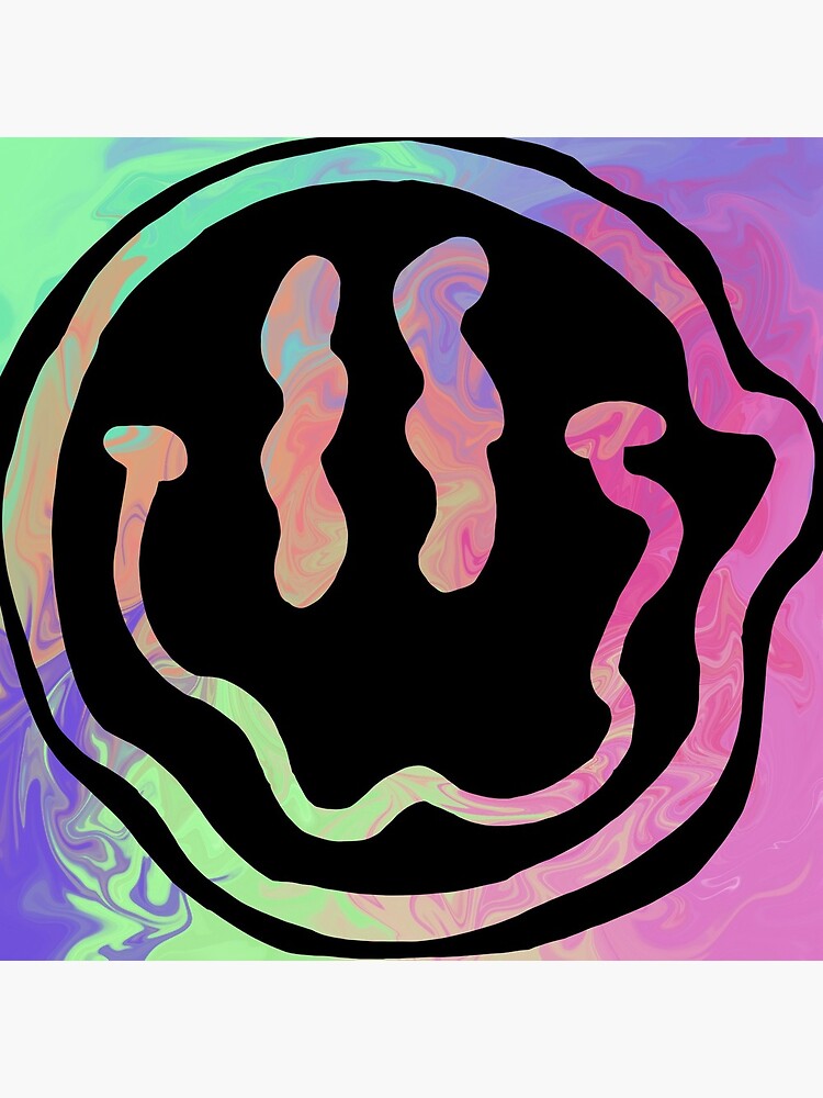 "Trippy Smiley Face" Art Print by melynnievore | Redbubble