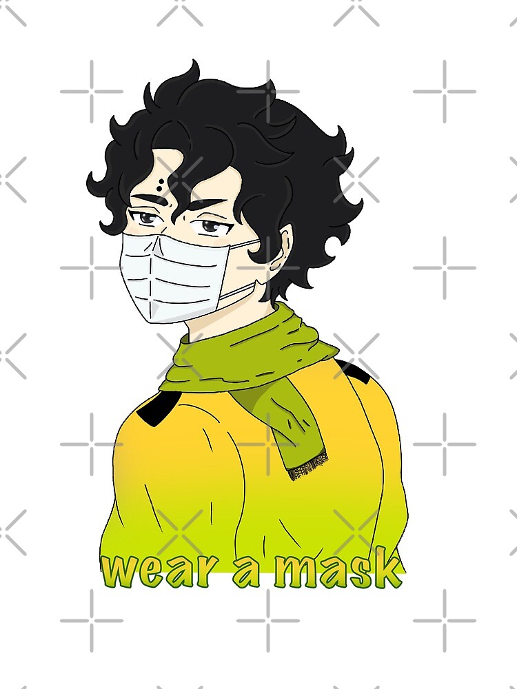"Sakusa says wear a mask??" Art Print by -mint- | Redbubble