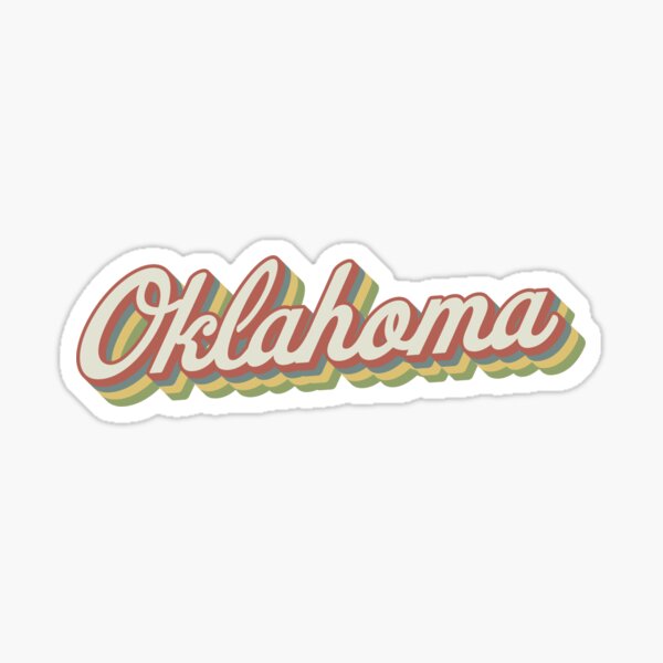 "Oklahoma Retro Sticker" Sticker by humblewildlife | Redbubble