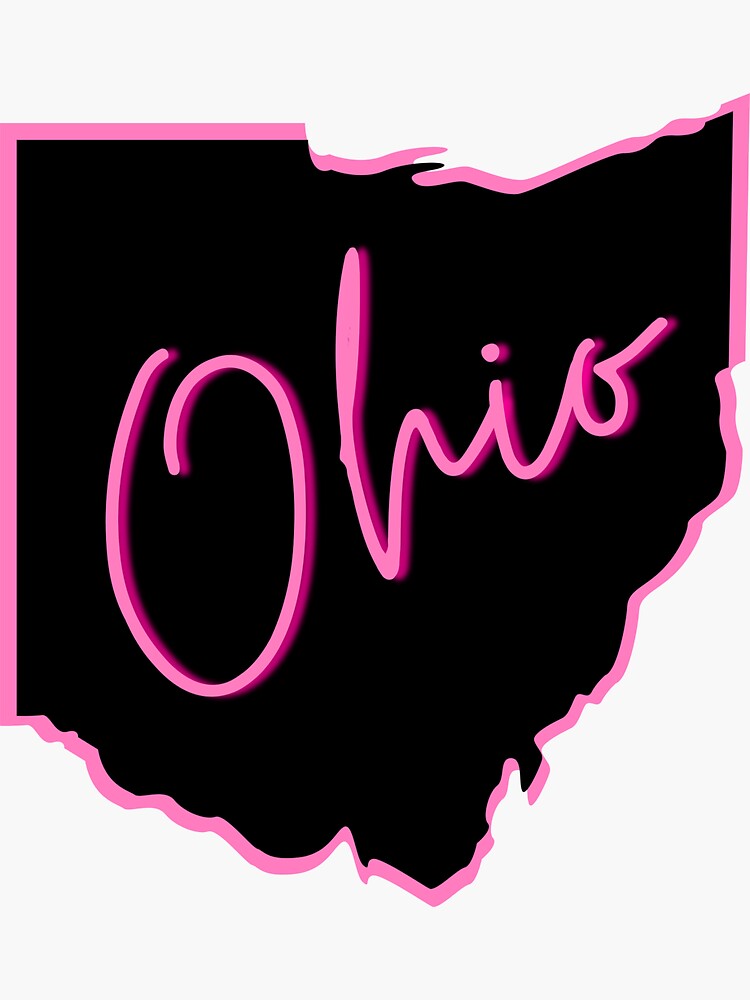 "Ohio - Cute Pink Ohio State" Sticker for Sale by m95sim | Redbubble