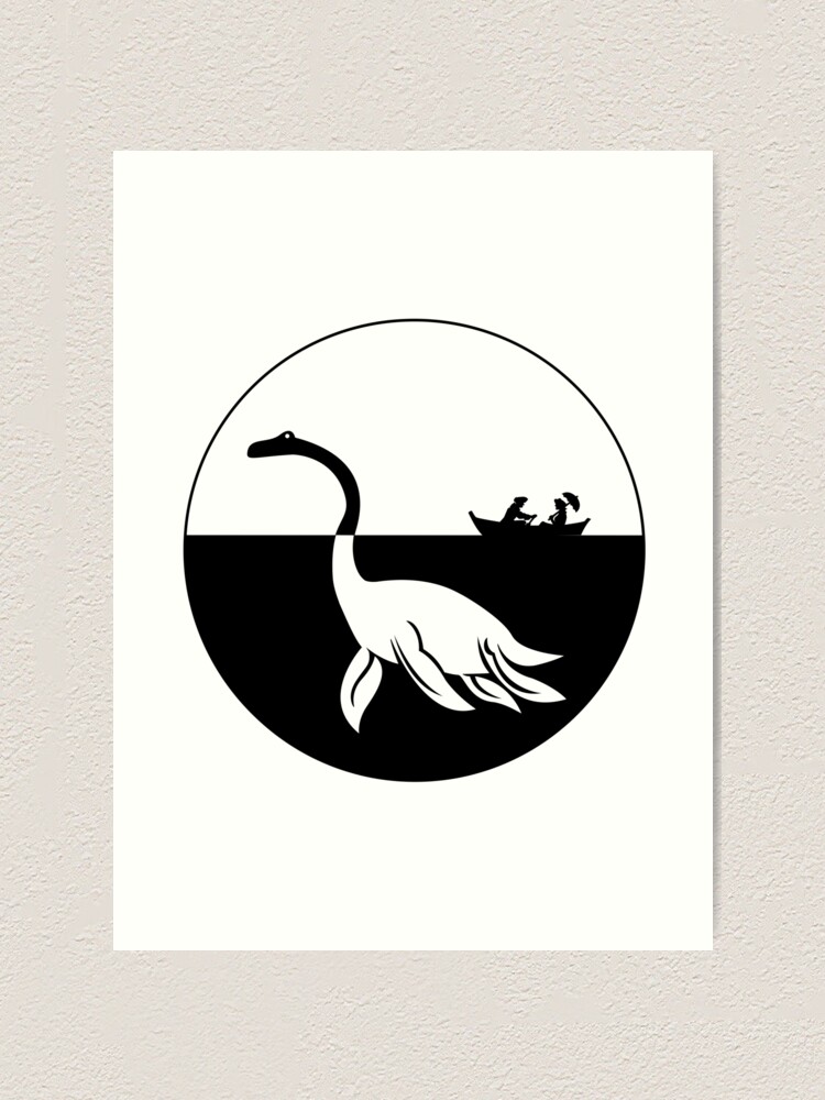 "Nessy (Loch Ness Monster) Logo" Art Print by DarkHorseDesign | Redbubble
