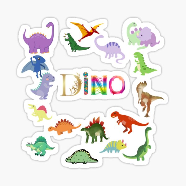 "DINO. Dinosaurs " Sticker for Sale by Prode | Redbubble