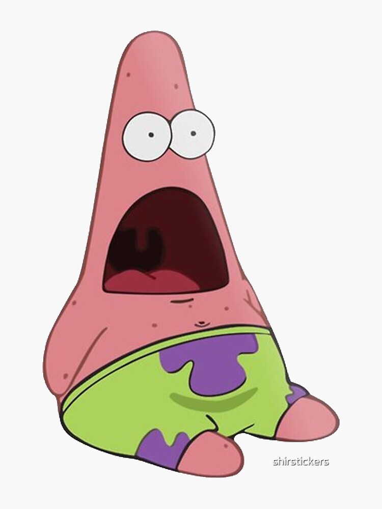 "Surprised Patrick Cute" Sticker for Sale by shirstickers | Redbubble