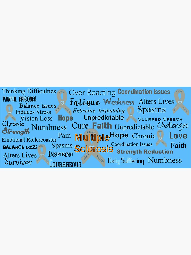 "Multiple Sclerosis Adjectives, " Sticker by kelm10 | Redbubble