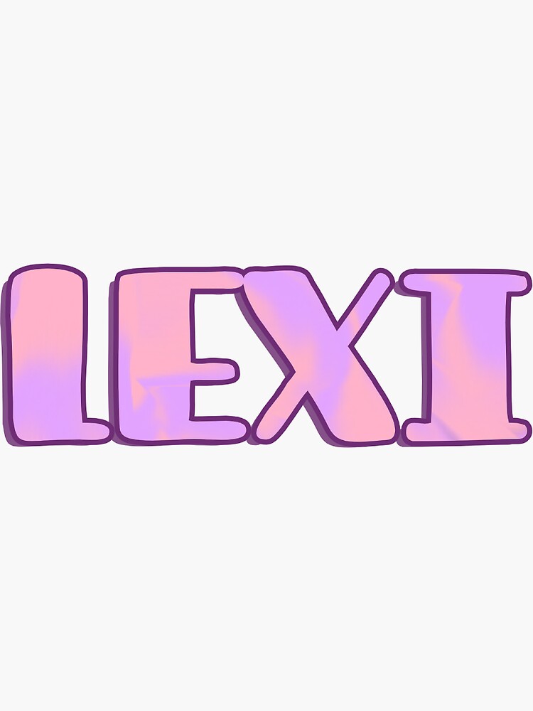 "lexi name design" Sticker for Sale by sunny-day-art | Redbubble