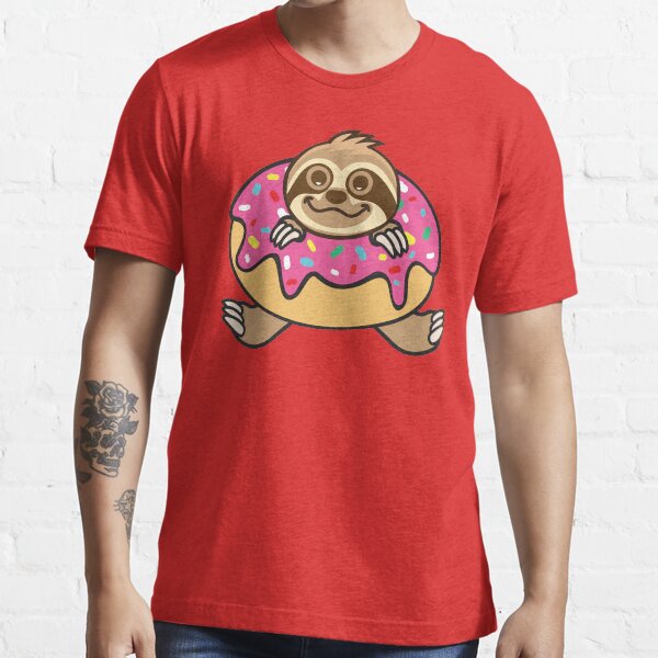 "Sloth donut" T-shirt for Sale by plushism | Redbubble | sloth t-shirts ...