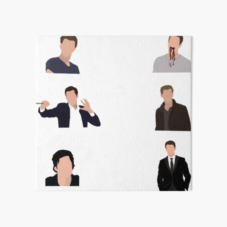 "tvd men sticker pack" Art Board Print for Sale by stephaniee-g | Redbubble