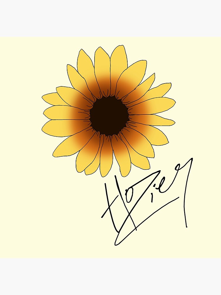 "Hozier Signature Sunflower Floral" Art Print by ArtlandWonder | Redbubble