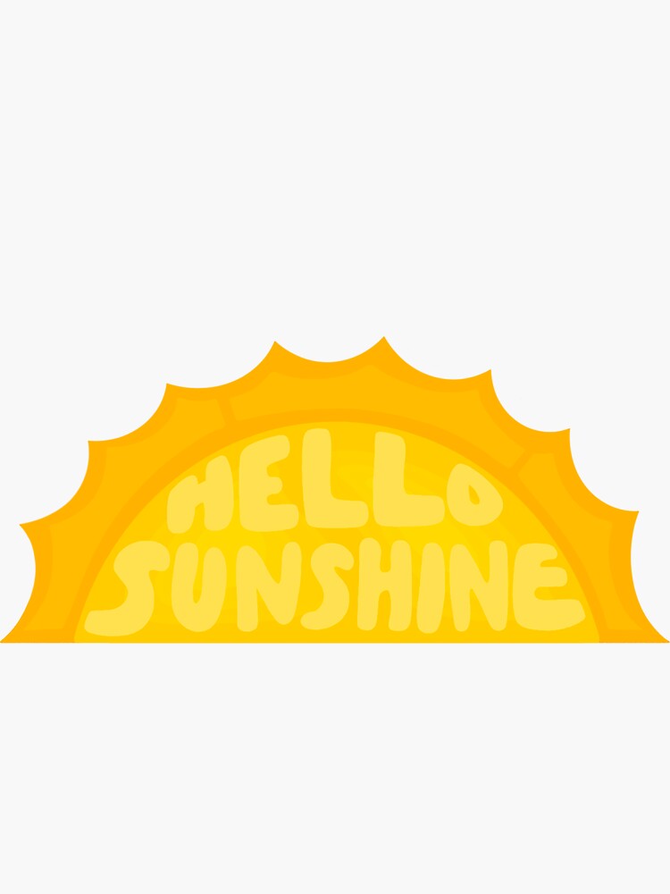 "Hello Sunshine" Sticker by andreacpope | Redbubble