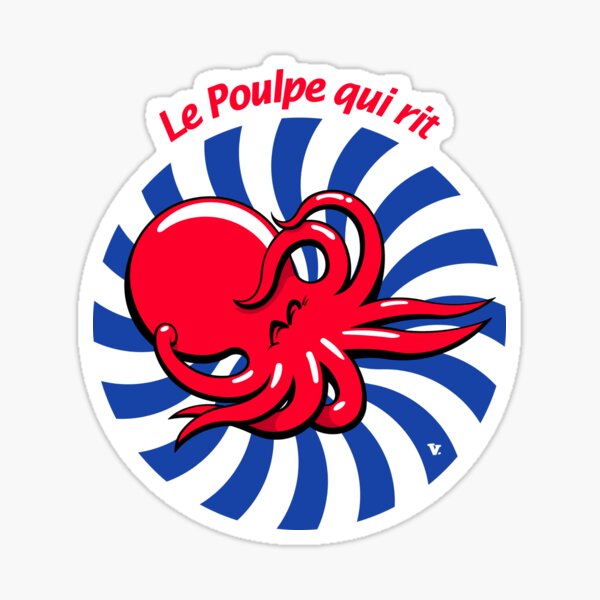 "The laughing octopus" Sticker for Sale by SuperOctopus | Redbubble