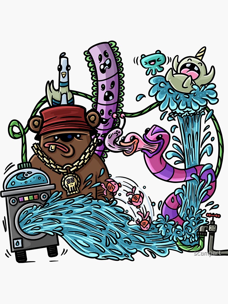 "Crazy Mess" Sticker for Sale by scampart | Redbubble