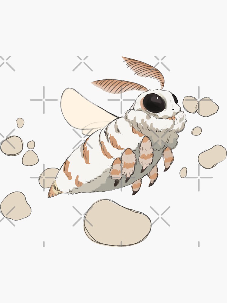 "Fluffy moth child" Sticker for Sale by sassybananas | Redbubble