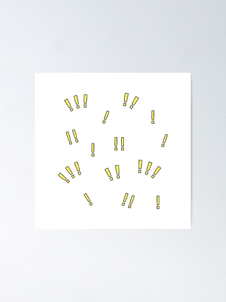 "exclamation point sticker pack" Poster by maggiesmark | Redbubble