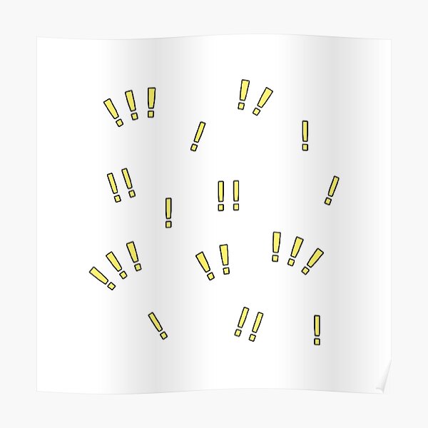 "exclamation point sticker pack" Poster by maggiesmark | Redbubble