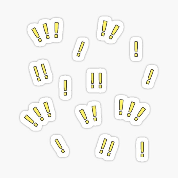 "exclamation point sticker pack" Sticker by maggiesmark | Redbubble