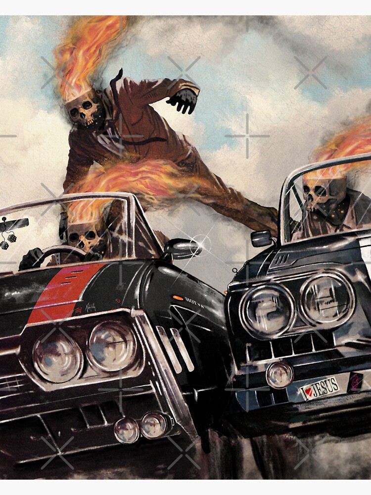 "Hot Pursuit" Sticker by Artofolly | Redbubble