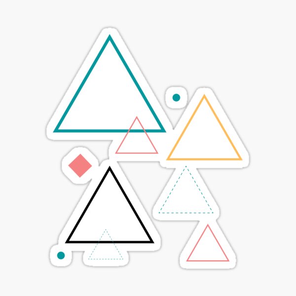 "Triangles" Sticker for Sale by LittleFluff545 | Redbubble