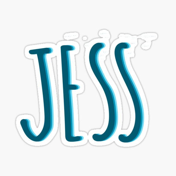 "jess" Sticker by graphicgal | Redbubble