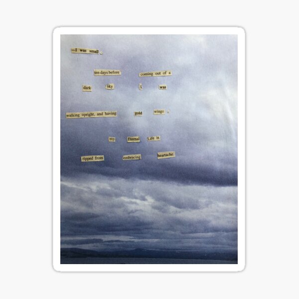 "Collage Poem" Sticker by bonebreakfast | Redbubble