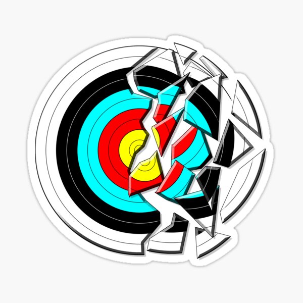 "Target Breaking 3D" Sticker for Sale by encikalee | Redbubble
