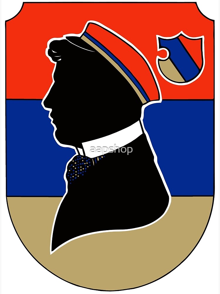 "Vintage red and blue German student corps colours" Art Print by ...