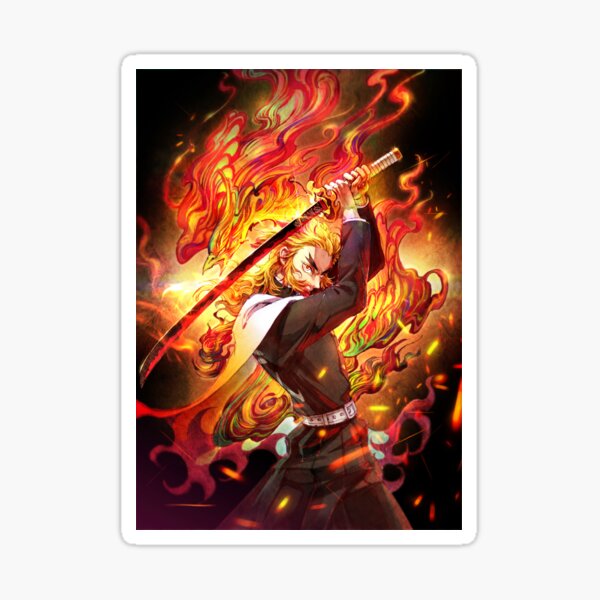 "Kyojuro Rengoku - KnY" Sticker by Senturm | Redbubble