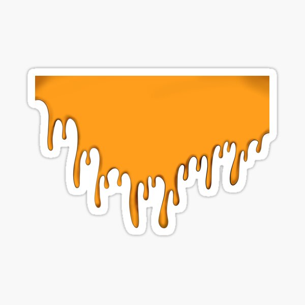 "Orange dripping paint" Sticker for Sale by NoMore-12 | Redbubble