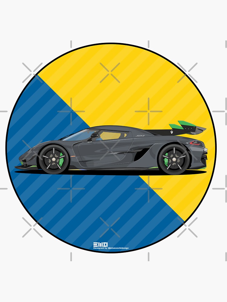 "Jesko hypercar Illustration" Sticker by Keyur44 | Redbubble