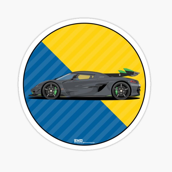 "Jesko hypercar Illustration" Sticker by Keyur44 | Redbubble