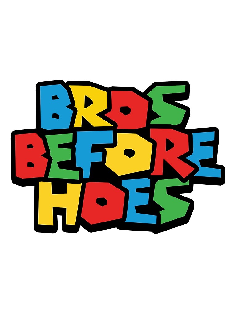 "Bros Before Hoes Retro Gaming Logo Parody" Metal Print for Sale by ...