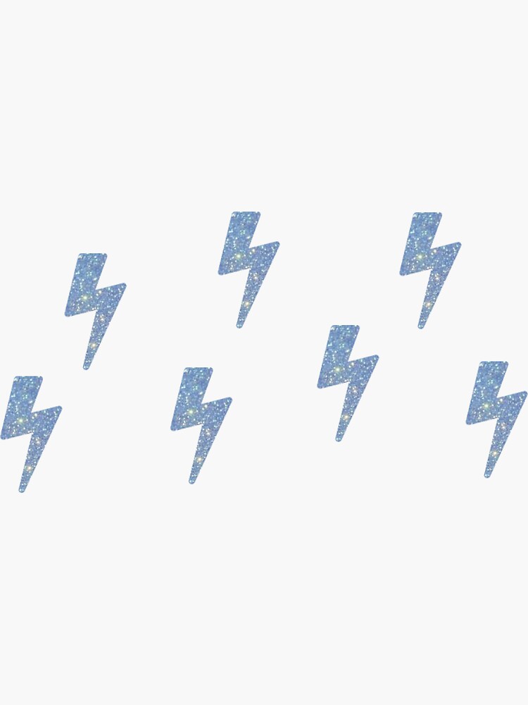"blue glitter lightning bolt sticker pack" Sticker for Sale by rcoug9 ...