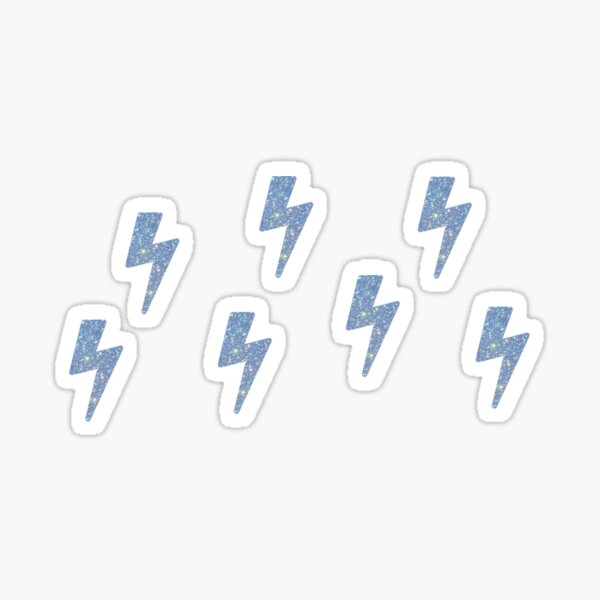 "blue glitter lightning bolt sticker pack" Sticker for Sale by rcoug9 ...