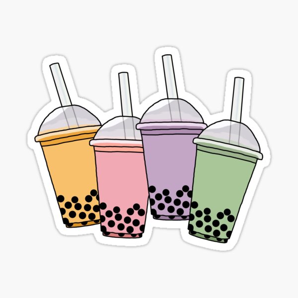 "bubble tea / boba drinks" Sticker by designsbysoph- | Redbubble