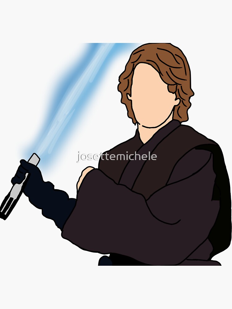 "Anakin" Sticker for Sale by josettemichele | Redbubble