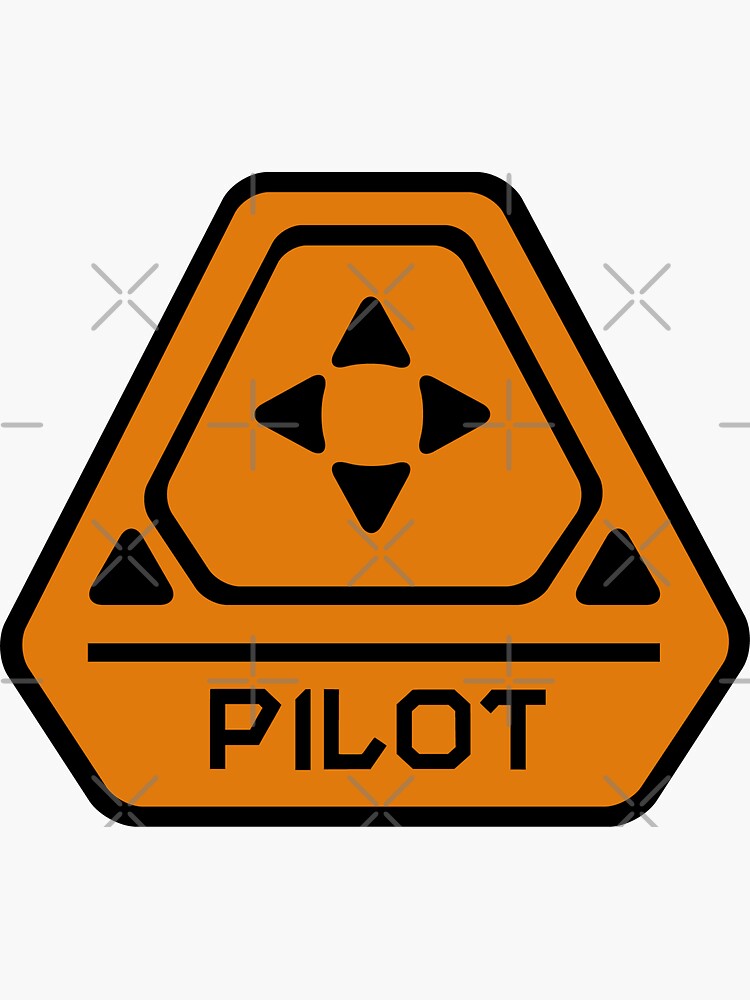 "Smuggler's Run Pilot Badge (Orange)" Sticker by Vanderburger | Redbubble