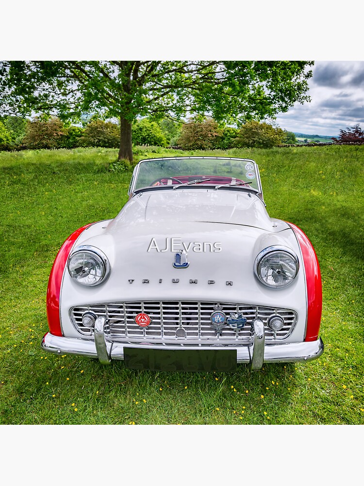 "Classic Triumph TR3a" Sticker for Sale by AJEvans | Redbubble