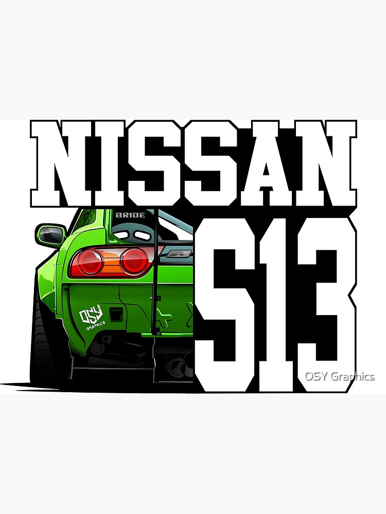 "Nissan S13 240SX (Green)" Canvas Print by osmancetinyapic | Redbubble