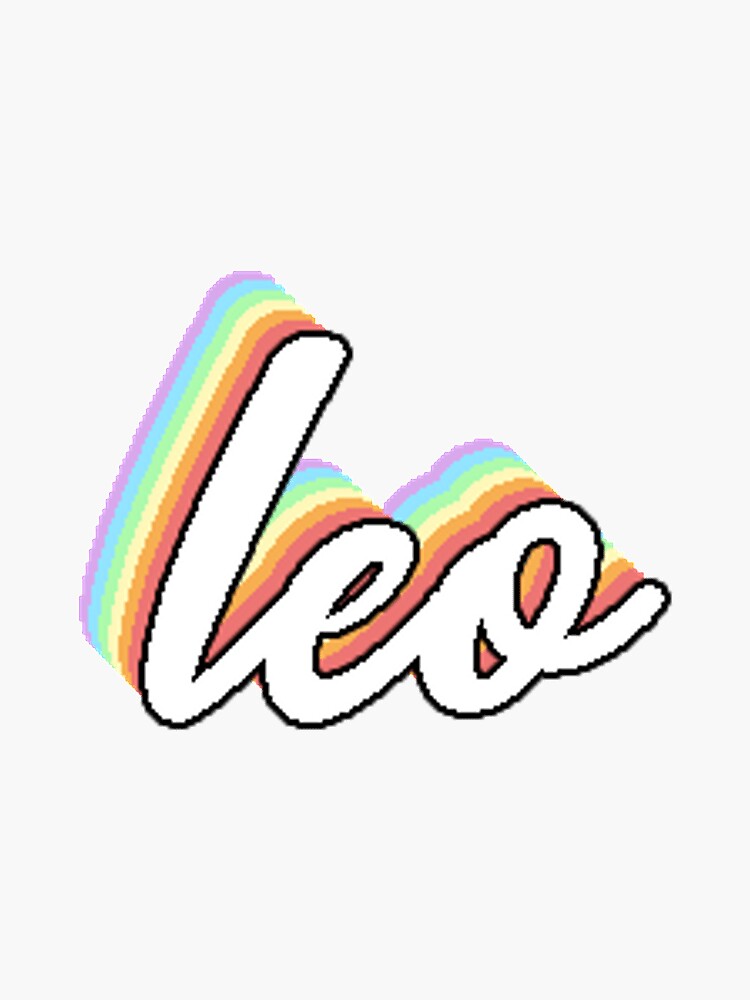 Rainbow Cursive Leo Zodiac Sign Vsco Sticker Sticker For Sale By